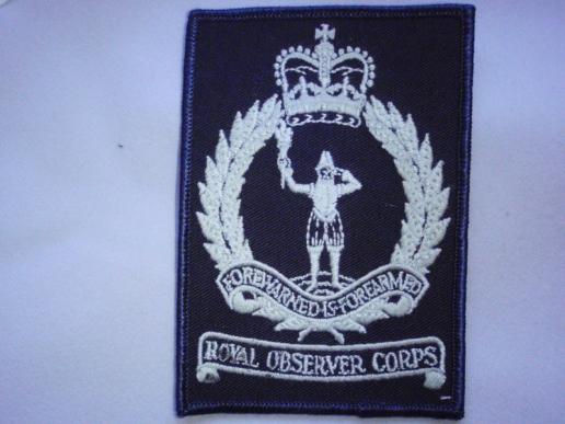 Royal Observer Corps Overall Chest Patch – Gradia Militaria