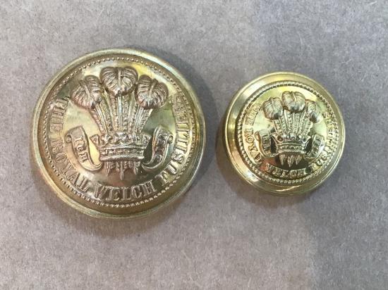 The Royal Welch Fusiliers officers gilt buttons – Gradia Militaria
