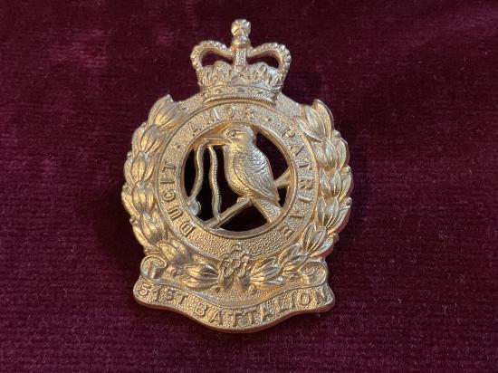 Australian 51st Battalion Far North Queensland Regiment cap badge ...