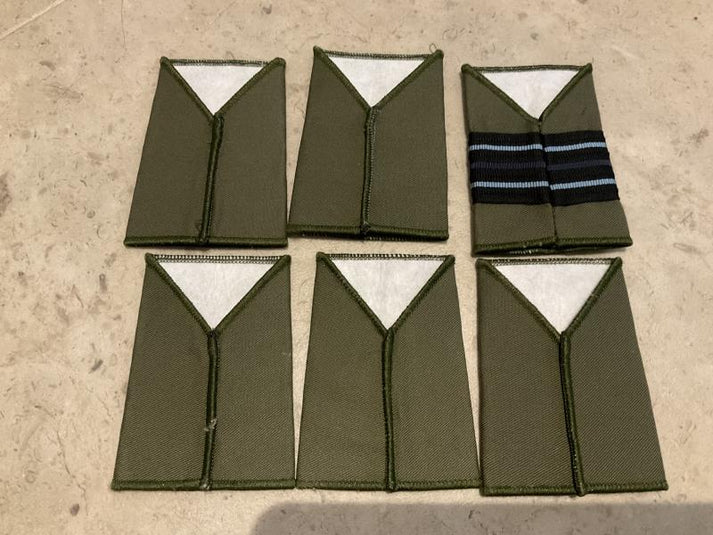 RAF I.S.S.U rank slides x 6 various – Gradia Militaria