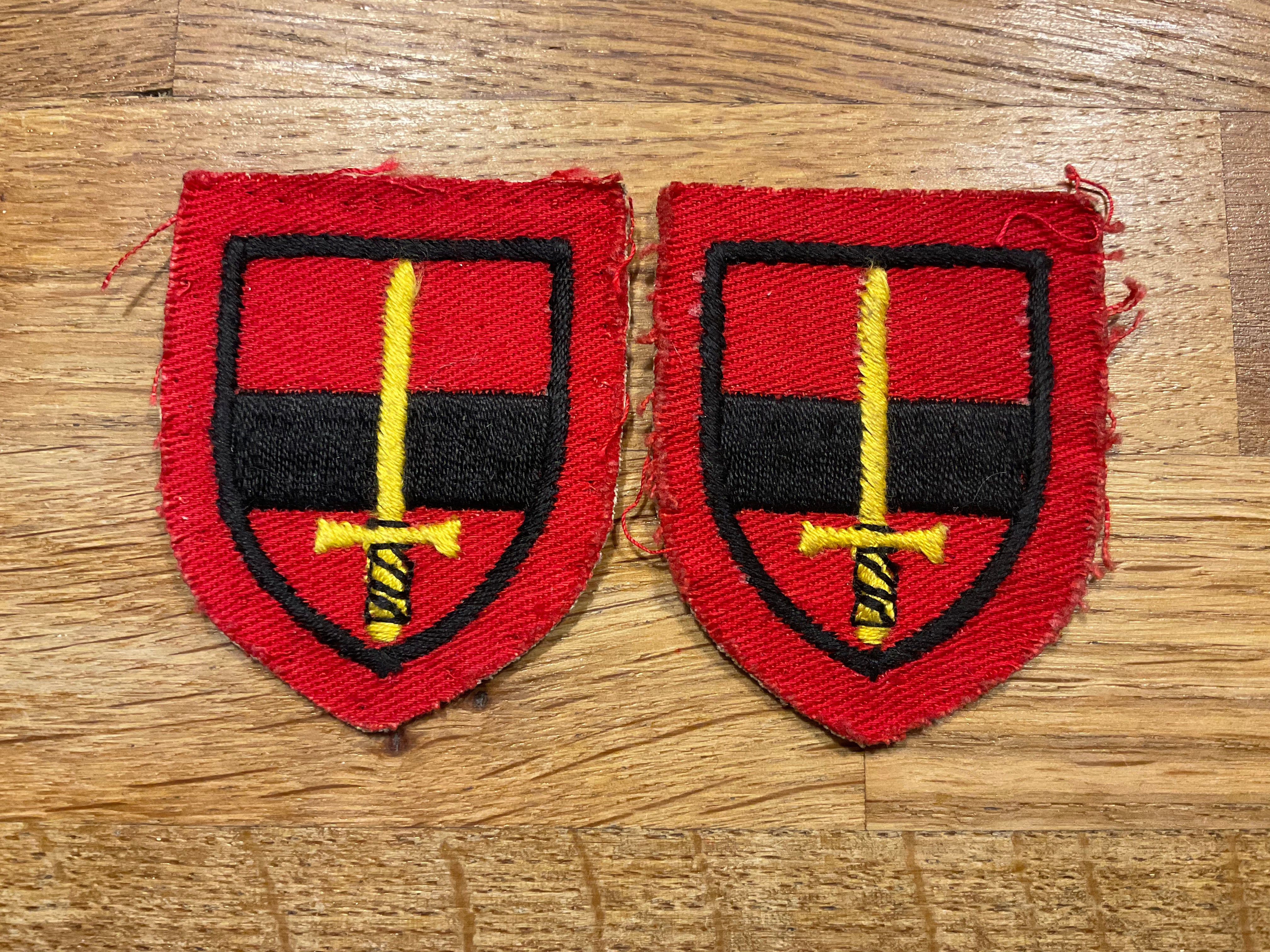 British Army Territorial troops (1950s) formation signs. – Gradia Militaria