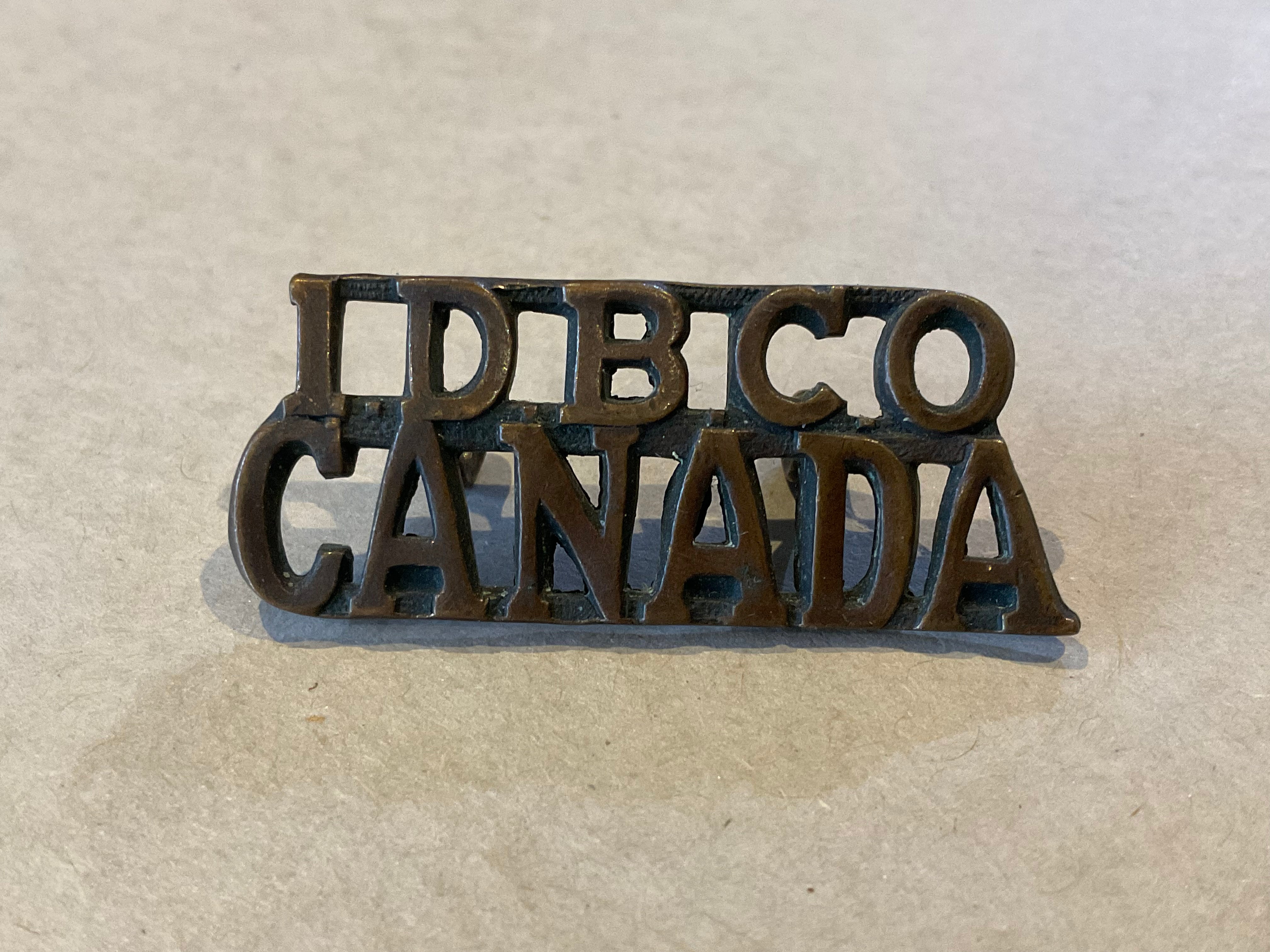 WW1 CEF 1st Depot Battalion Central Ontario brass shoulder title ...
