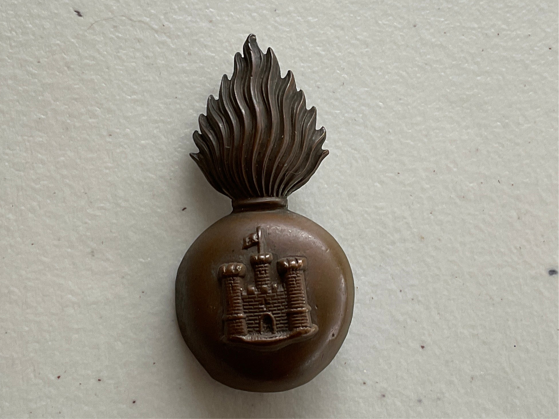 Post 1881 Royal Inniskilling Fusiliers foreign service helmet badge ...
