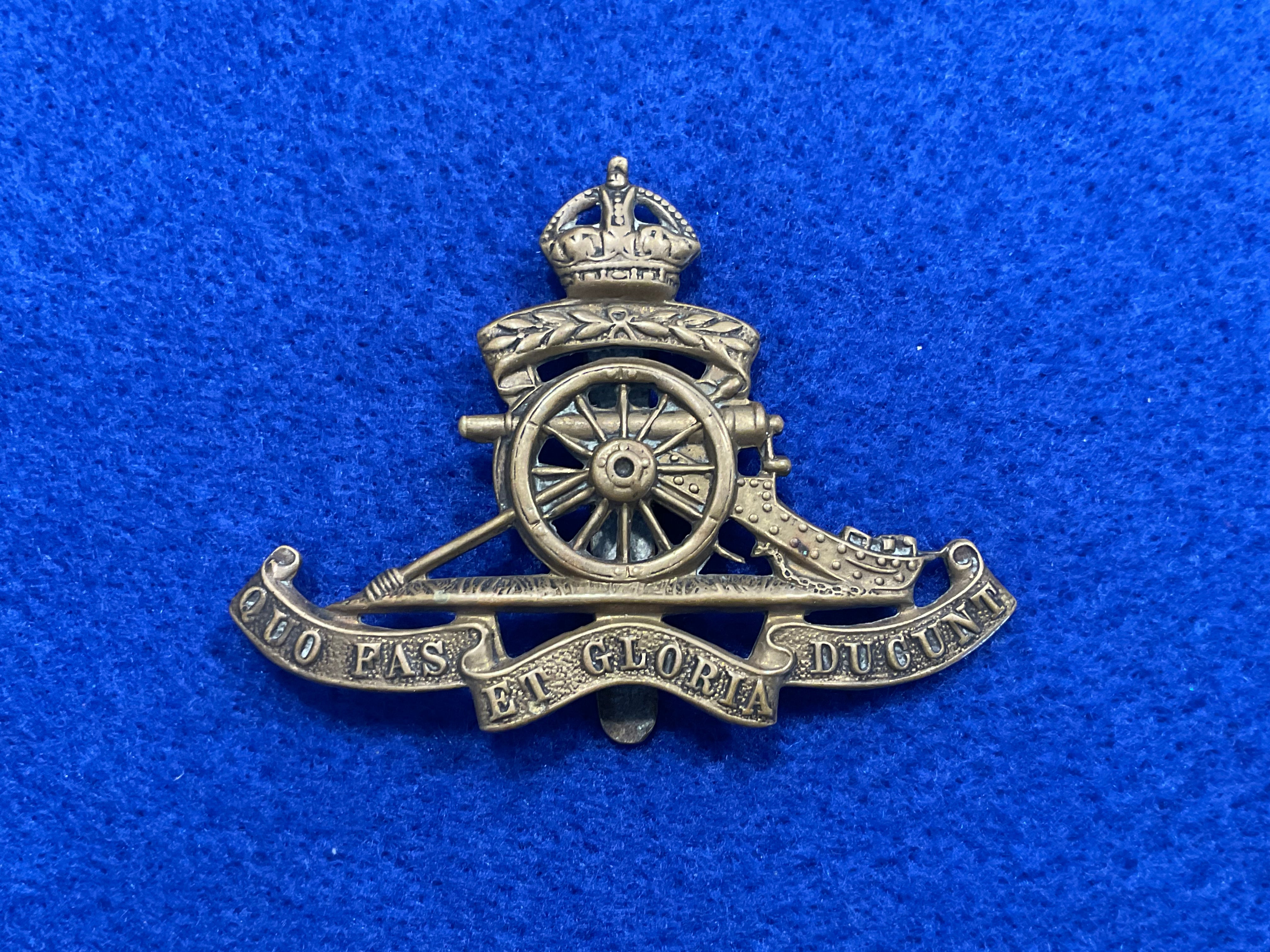 Post 1902 Territorial Royal Artillery ORs cap badge. – Gradia Militaria
