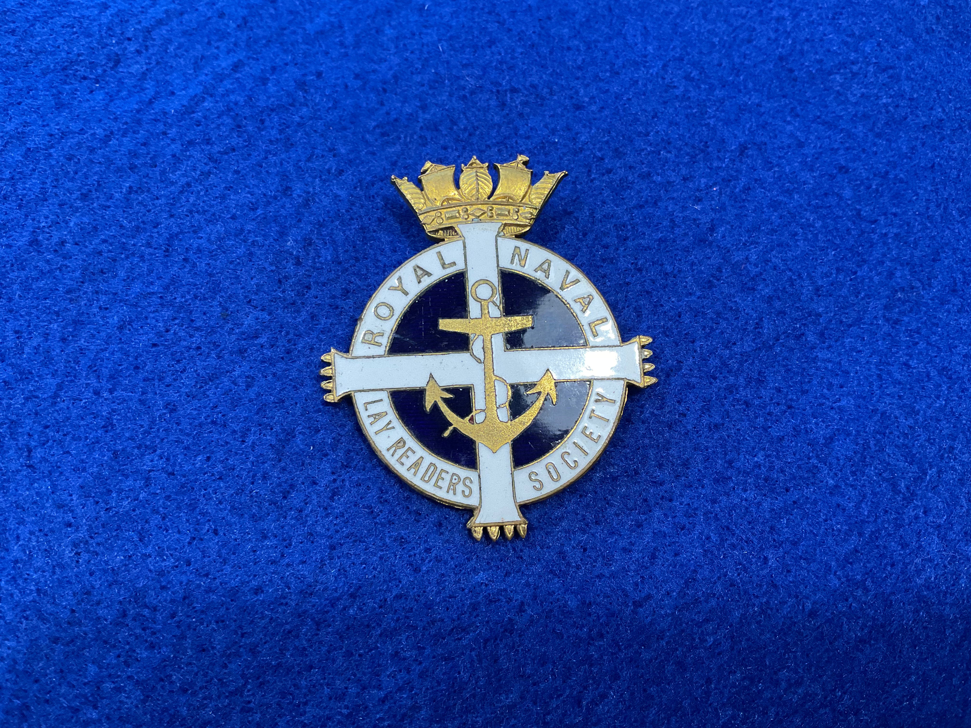 Royal Naval Lay Readers Society badge, circa 1930-59. – Gradia Militaria